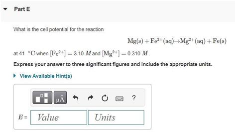Solved The Standard Reduction Potentials Listed In Any