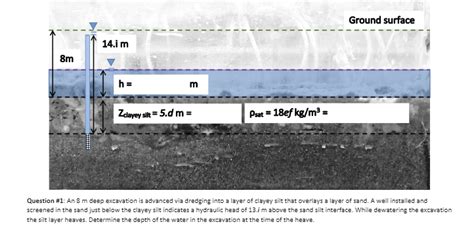 Solved Question 1 An 8 M Deep Excavation Is Advanced Via