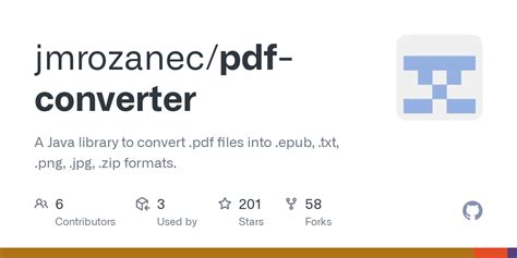 GitHub Jmrozanec Pdf Converter A Java Library To Convert Pdf Files Into Epub Txt Png