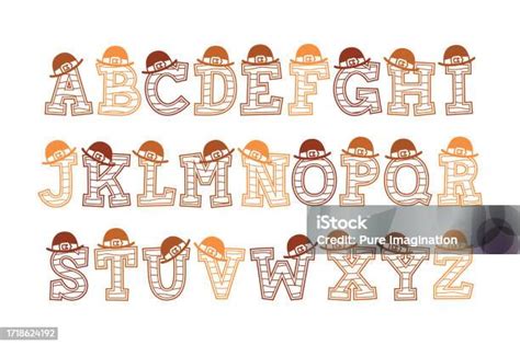 다양한 용도를 위한 모자 알파벳 문자가 있는 다양한 쿠키 모음 0명에 대한 스톡 벡터 아트 및 기타 이미지 0명