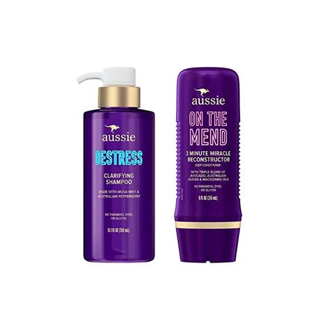 Aussie Destress Clarifying Shampoo And Reconstructing Deep Conditioner Aussie Destress Clarifying Shampoo And Reconstructing Deep Conditioner