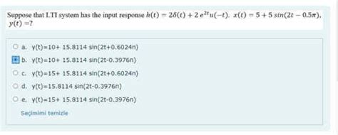 Solved Questioncourse Signals And SystemsIMPORTANT Chegg Com
