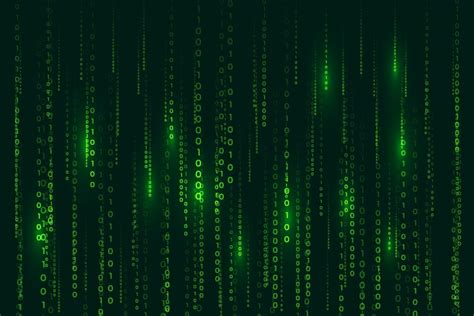 Streaming Binary Code Background Coding Or Hacker Vector Image