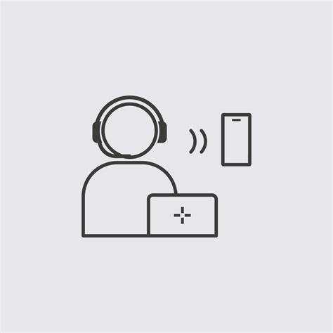 Tech Support Outline Icon Web Development Vector Icon Element Of Simple Symbol For Websites