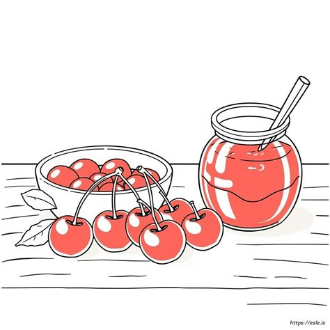 Cherry Jam Coloring Pages