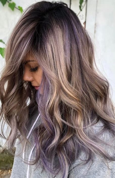 Dirty Blonde And Purple Hair