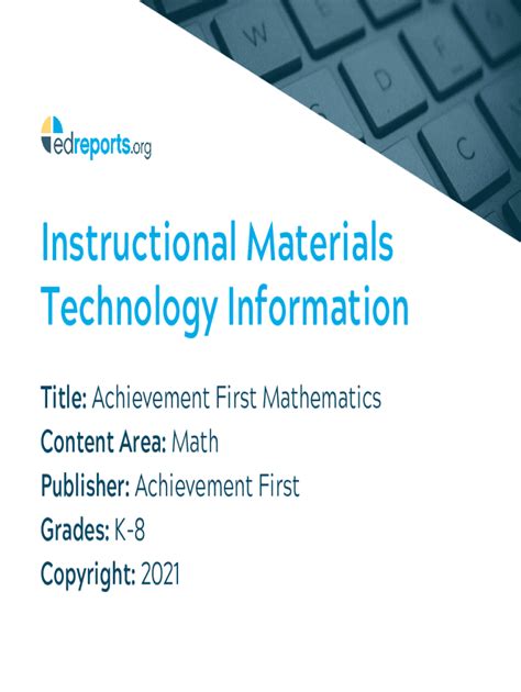 Fillable Online Instructional Materials Technology Information Edreports Fax Email Print