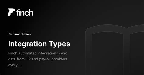 integration types finch