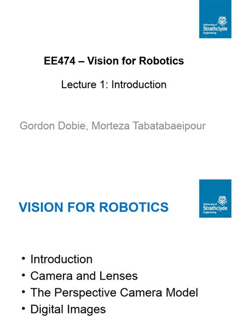 Lecture1 Vision For Robotics Pdf Aperture Camera Lens