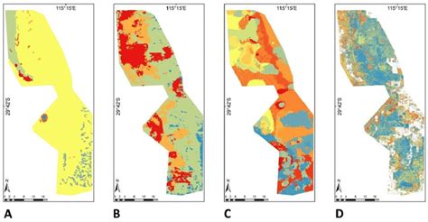 Four Examples Of Vegetation Mapping Across The Same Area The Clip Is Download Scientific