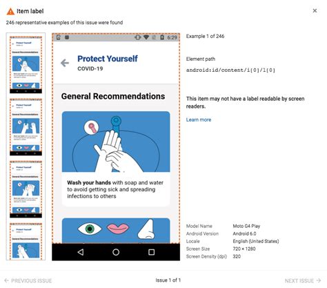 Android Pre Launch Check Accessibility Issue Issue WorldHealthOrganization App GitHub