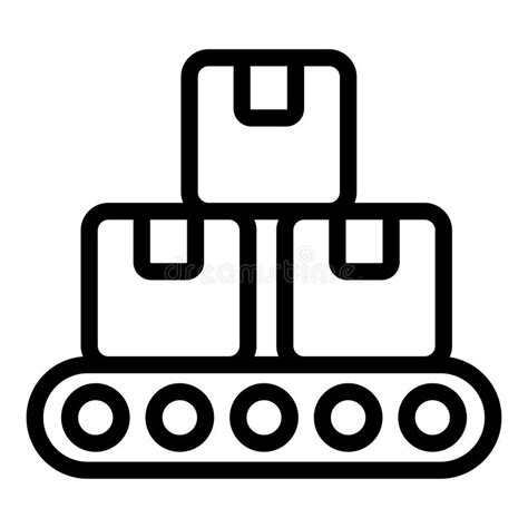 Parcel Line Load Icon Outline Vector Container Equipment Stock Illustration Illustration Of