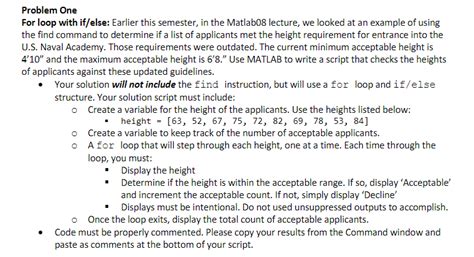 Solved Problem One For Loop With If Else Earlier This Chegg Com