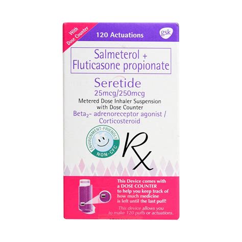 Seretide Salmeterol Xinafoate 25mcg Fluticasone Propionate 250mcg Metered Dose Inhaler 120