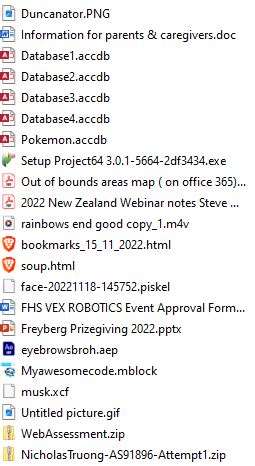 File Types YEAR DIGITAL TECHNOLOGY