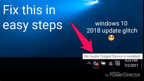 No Audio Output Device Is Installed Windows Update Error YouTube