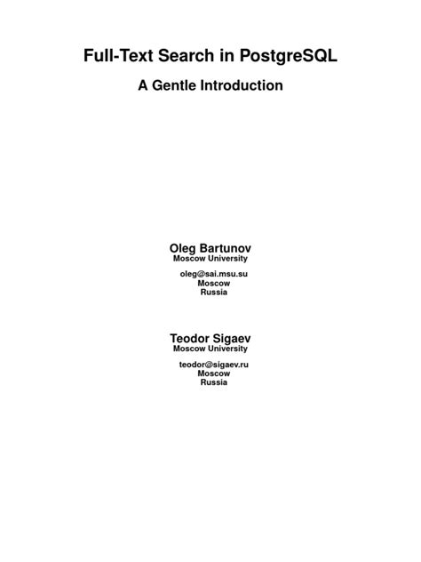 Full Text Search In Postgresql Pdf Search Engine Indexing Postgre Sql