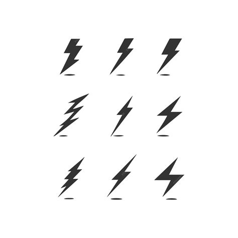 Premium Vector Lightning Icon Set Vector Illustration Desing
