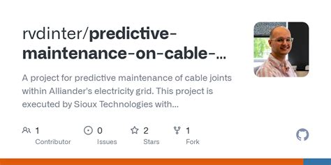 Github Rvdinterpredictive Maintenance On Cable Joints A Project For Predictive Maintenance
