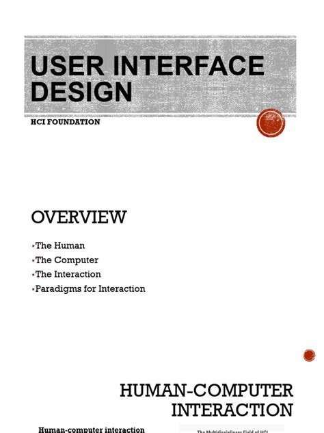 1hci Foundation Pdf Graphical User Interfaces Printer Computing