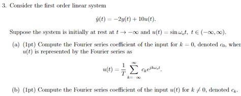 Solved Consider The First Order Linear System Chegg