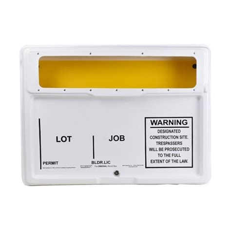 The Doc Box 10101 Permit Posting Box 21 In W 4 In H Hdpe White Buy Now