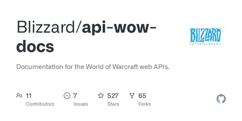 Github Blizzardapi Wow Docs Documentation For The World Of Warcraft Web Apis
