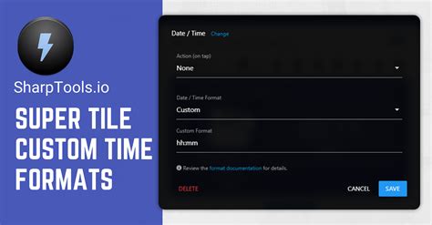 Super Tile Custom Datetime Formats Announcements Sharptools