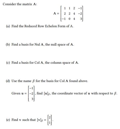 solved consider the matrix a a 1 1 2 11 2 2 4 2 1 04