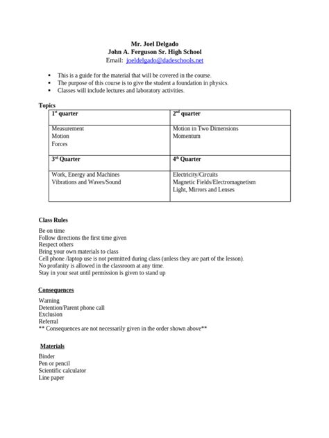 Physics Syllabus 2024 2025 Pdf Physics Electromagnetism