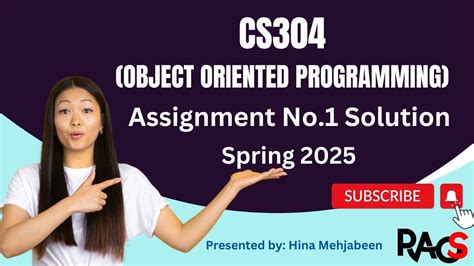 Cs304 Object Oriented Programming Assignment No1 Solution Spring