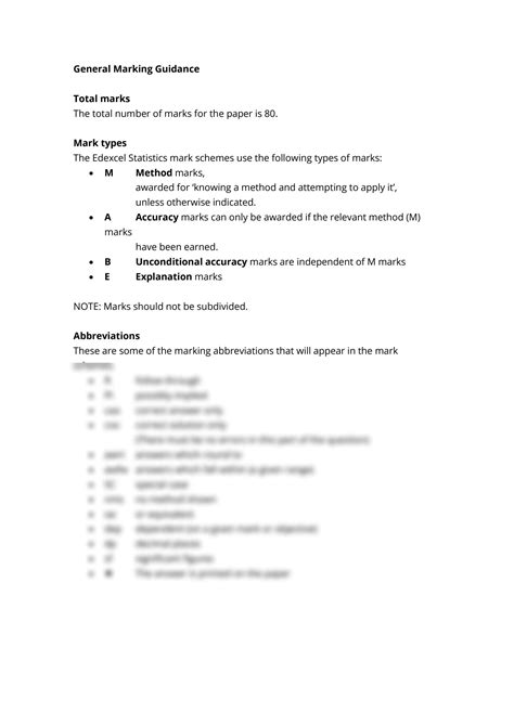 solution edexcel a level statistics paper 2 mark scheme june 2023