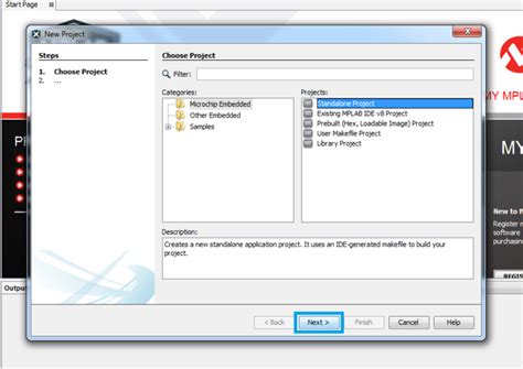 Create A New Embedded Project With Mplab Ide Pic Tutorials