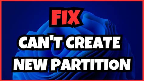 how to fix couldn t create a new partition or locate an existing one