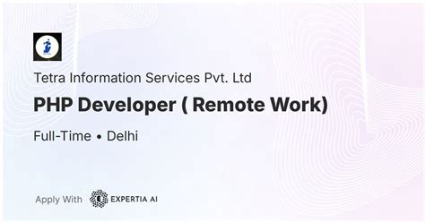 Php Developer Remote Work Job Delhi Mid Level