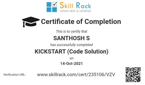 santhosh s on linkedin programming certificateofcompletion skillrack