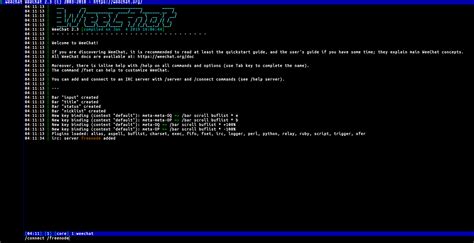 weechat the extensible chat client terminal trove