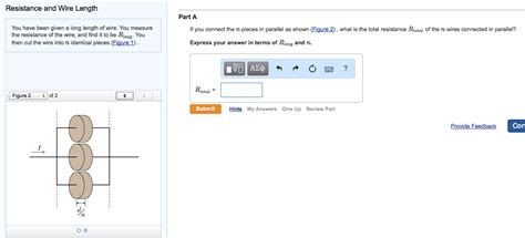 Solved Part A If You Connect The N Pieces In Parallel As Chegg