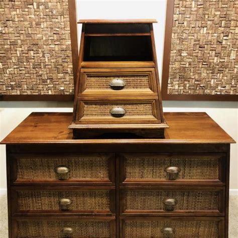 Best Pier 1 Imports Pyramid Collection Wicker And Wood 6 Drawer Dresser