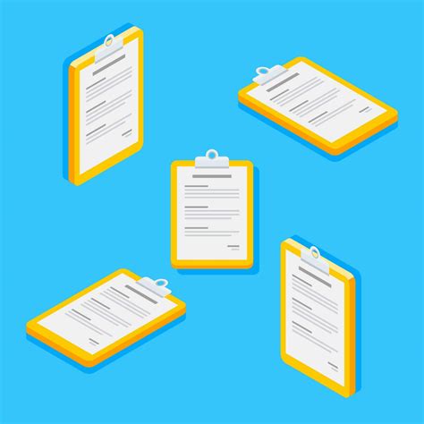 Clipboard Isometric And Flat Icon Vector Flat Style Vector Illustration 23752274 Vector Art At