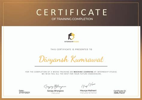 Divyansh Kumrawat On Linkedin Internship Machinelearning Training