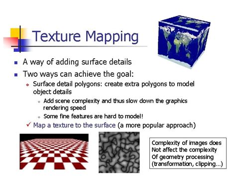 Texture Mapping N A Way Of Adding Surface