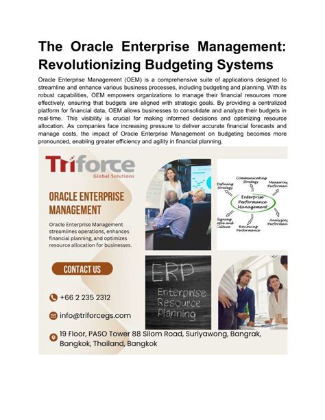 PPT The Oracle Enterprise Management Revolutionizing Budgeting Systems PowerPoint