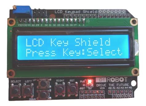 Lcd Shield 16x2 Fondo Azul Para Arduino Uno Leonardo Mega En Venta En