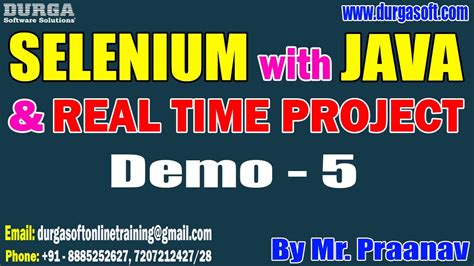 Selenium With Java Tutorials Demo 5 By Mr Praanav On 31 05