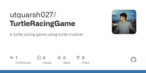 GitHub Utquarsh TurtleRacingGame A Turtle Racing Game Using Turtle Module