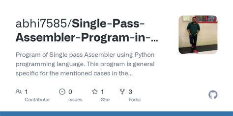 Github Abhi7585single Pass Assembler Program In Python Program Of