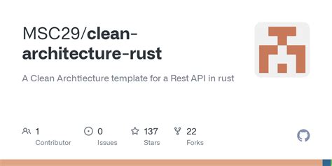 GitHub MSC Clean Architecture Rust A Clean Archtiecture Template For A Rest API In Rust