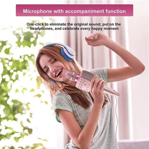 Wireless Bluetooth Karaoke Microphone Portable Dynamic Microphone Karaoke System With Dual