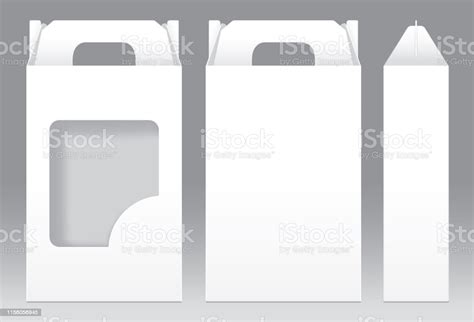 키가 큰 상자 흰색 창 모양은 포장 템플릿 공백을 잘라 디자인 제품 패키지 선물 상자 화이트 박스 포장 종이 크래프트 카드 보드